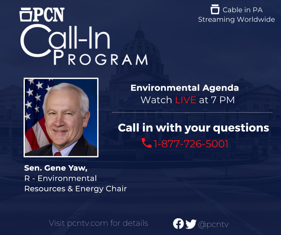 Sen. Yaw to Appear on Pennsylvania Cable Network (PCN) Monday - Senator Yaw